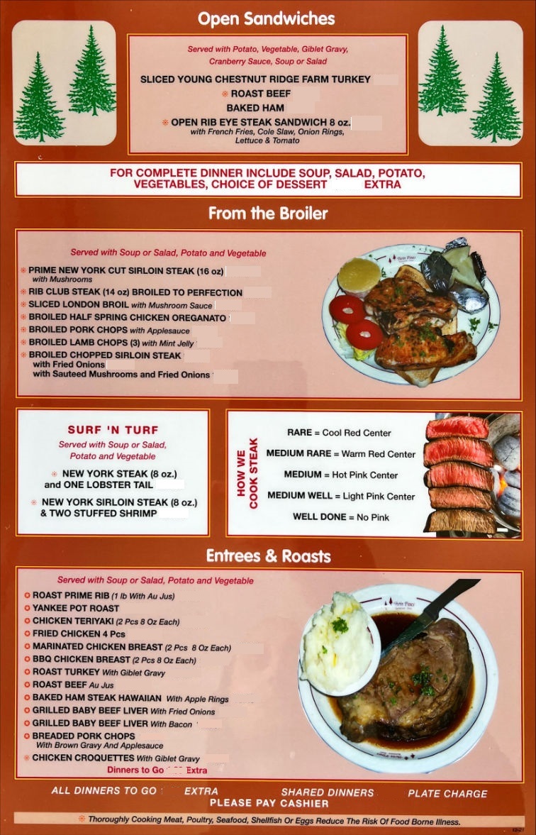 Regular Full Menu